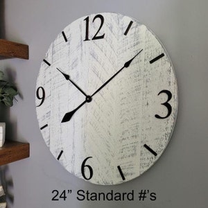 Large Wall Clock / 18" - 42" / Farmhouse Clock / Oversized Wall Clock ...
