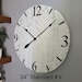 Large Wall Clock / 18 42 / Farmhouse Clock / Oversized Wall Clock - Etsy