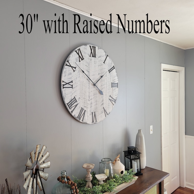Large Wall Clock / 18 42 / Farmhouse Clock / - Etsy
