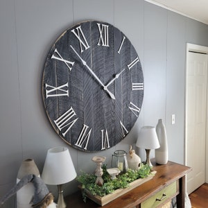 Large Wall Clock. 42 Inch. Made With Real Wood. - Etsy