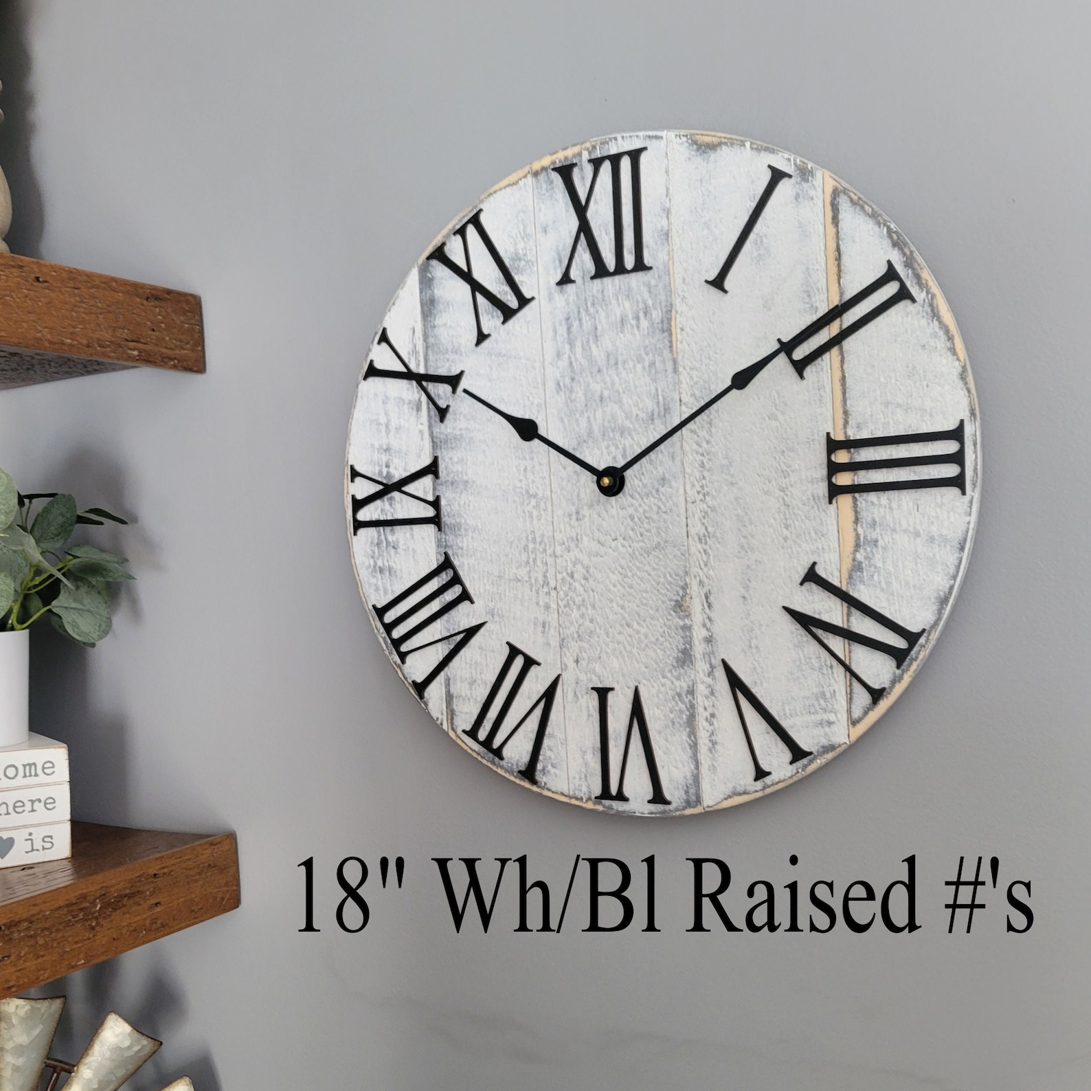 Large Wall Clock / 18 42 / Farmhouse Clock / - Etsy