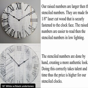 Large Wall Clock / 18 42 / Farmhouse Clock / - Etsy