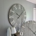 Large Wall Clock / 18 42 / Farmhouse Clock / Oversized Wall Clock Grey ...