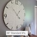 Large Wall Clock / 18 42 / Farmhouse Clock / Oversized Wall Clock - Etsy