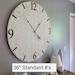 Large Wall Clock / 18 42 / Farmhouse Clock / - Etsy