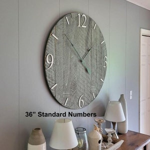 Large Wall Clock / 18" - 42" / Farmhouse Clock / Oversized Wall Clock ...