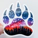 Grizzly Sunset Bear Paw Print Sticker Decal - Vinyl, RV Decal Car Decal ...