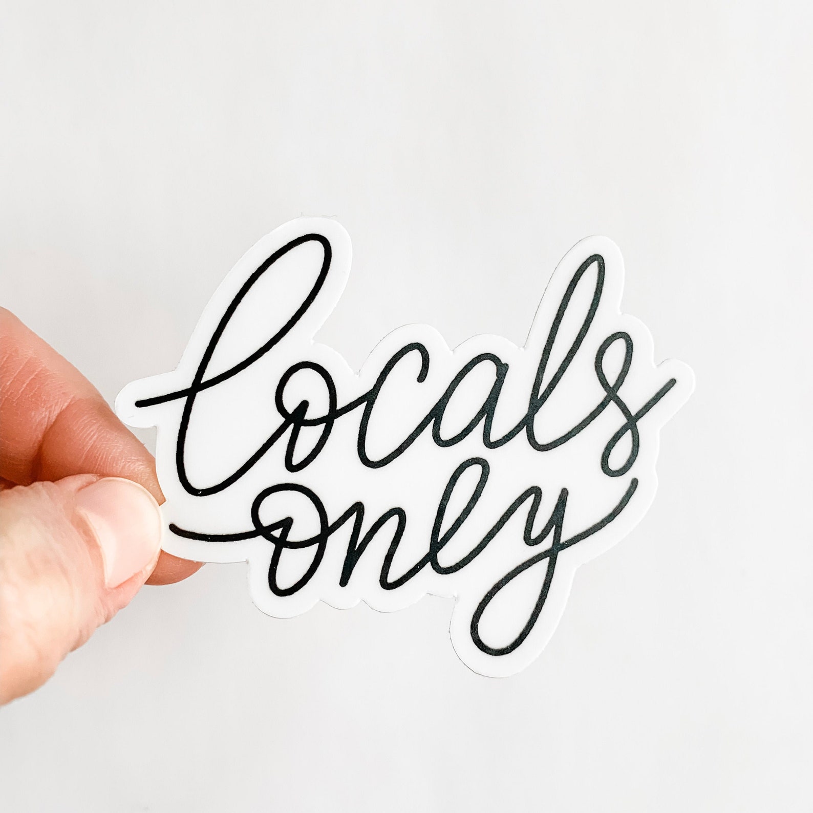 Locals Only Sticker Decal Hand Lettered Vinyl RV Car Laptop | Etsy