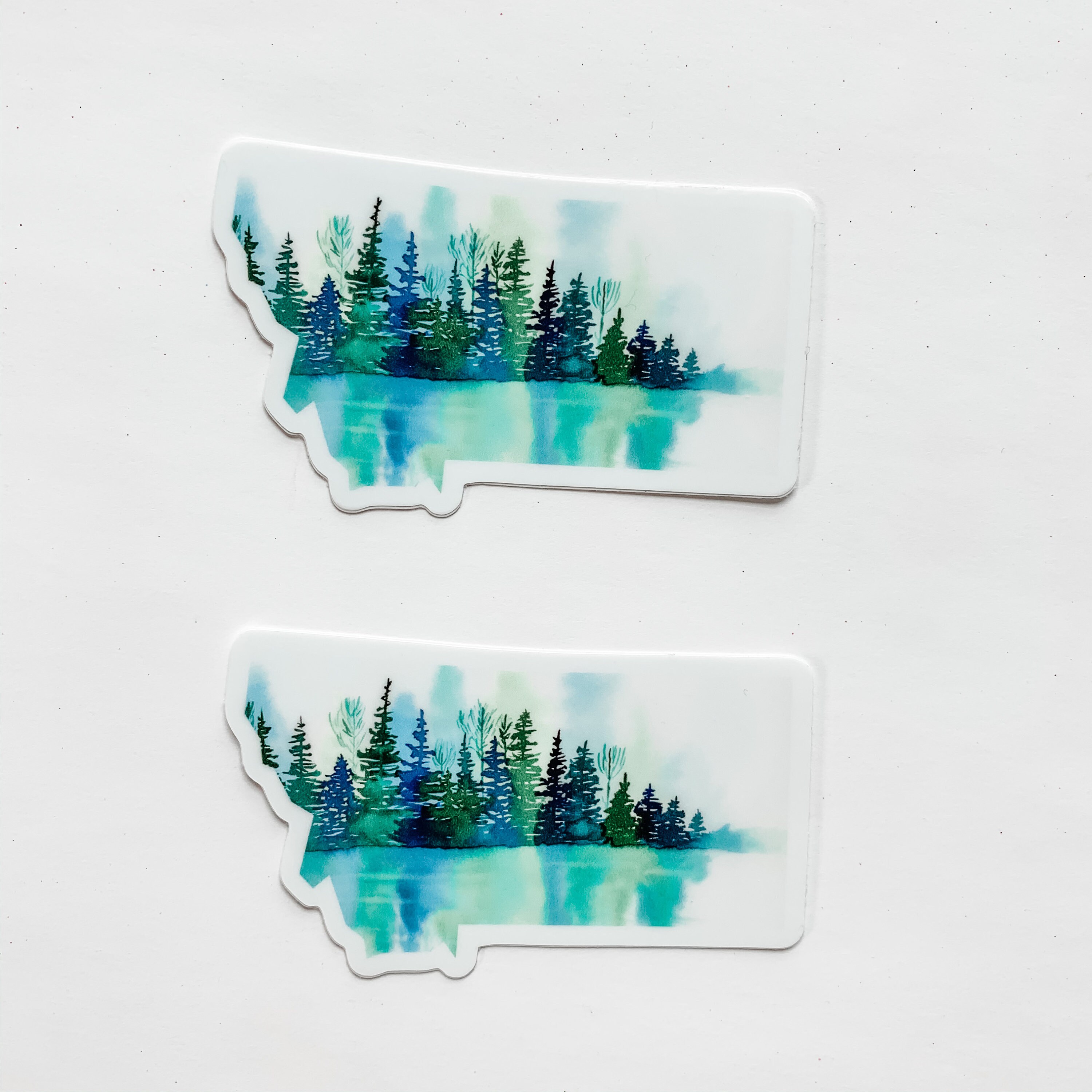 Montana State Lake Reflection Sticker Decal Vinyl RV Decal - Etsy