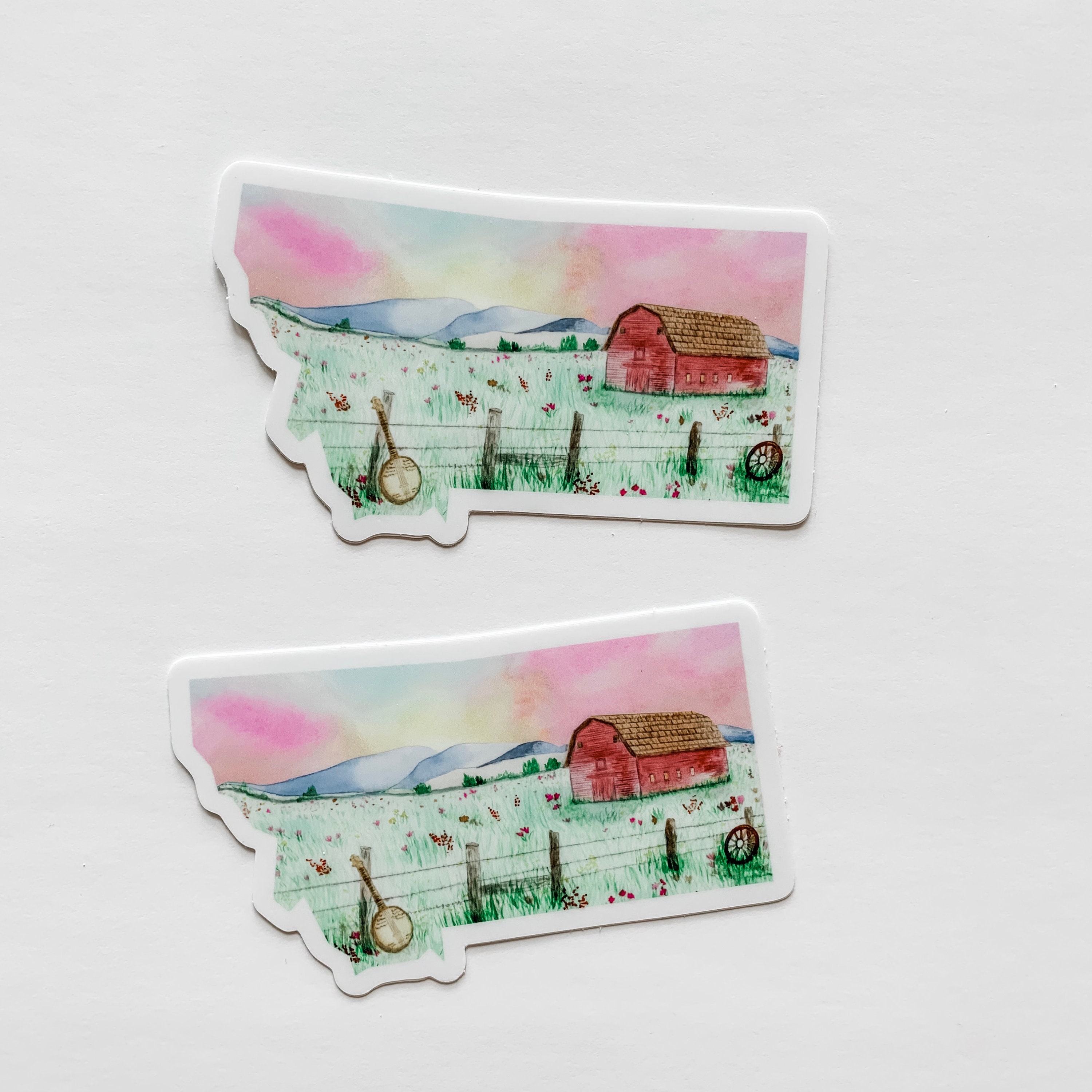 Montana State Red Barn Sticker Decal Vinyl RV Car Laptop - Etsy