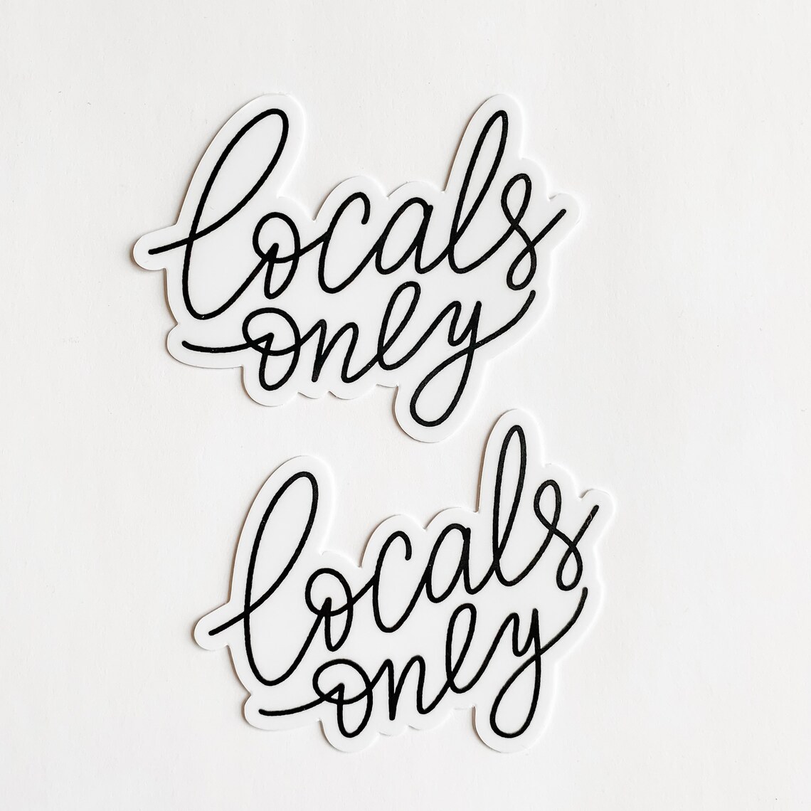 Locals Only Sticker Decal Hand Lettered Vinyl RV Car Laptop | Etsy