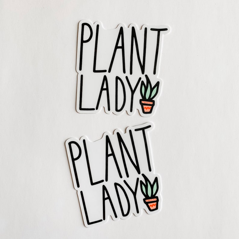 Plant Lady Succulent Sticker Decal Hand Lettered Vinyl RV | Etsy
