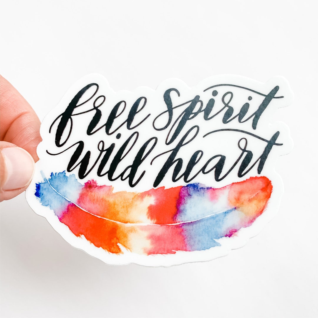Free Spirit Wild Heart Feather Sticker Decal - Vinyl Sticker RV Car ...