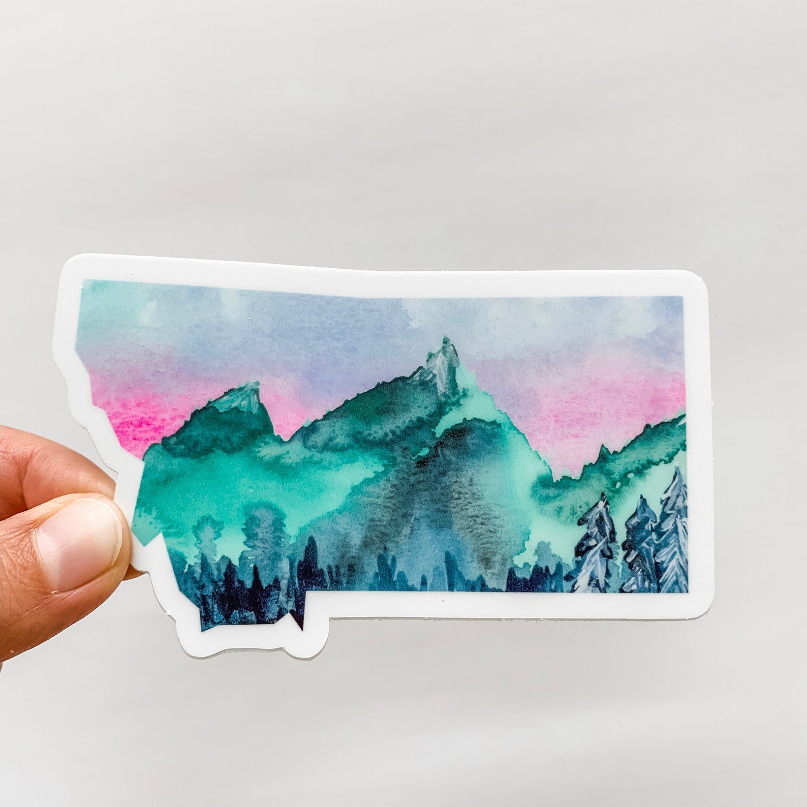 Montana State Mountains Sticker Decal Vinyl RV Decal Car | Etsy