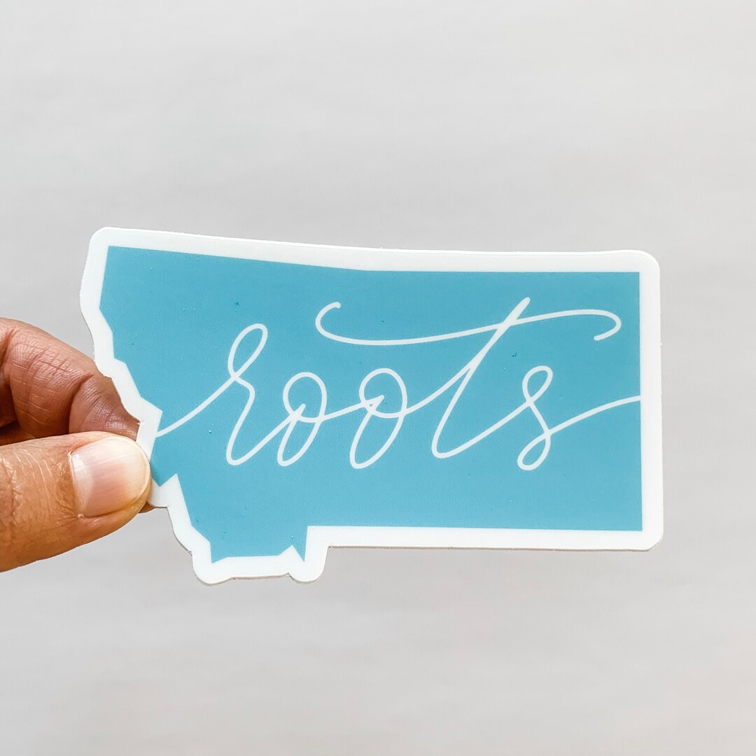 Montana State Roots Blue Sticker Decal Vinyl RV Car Laptop Home State ...