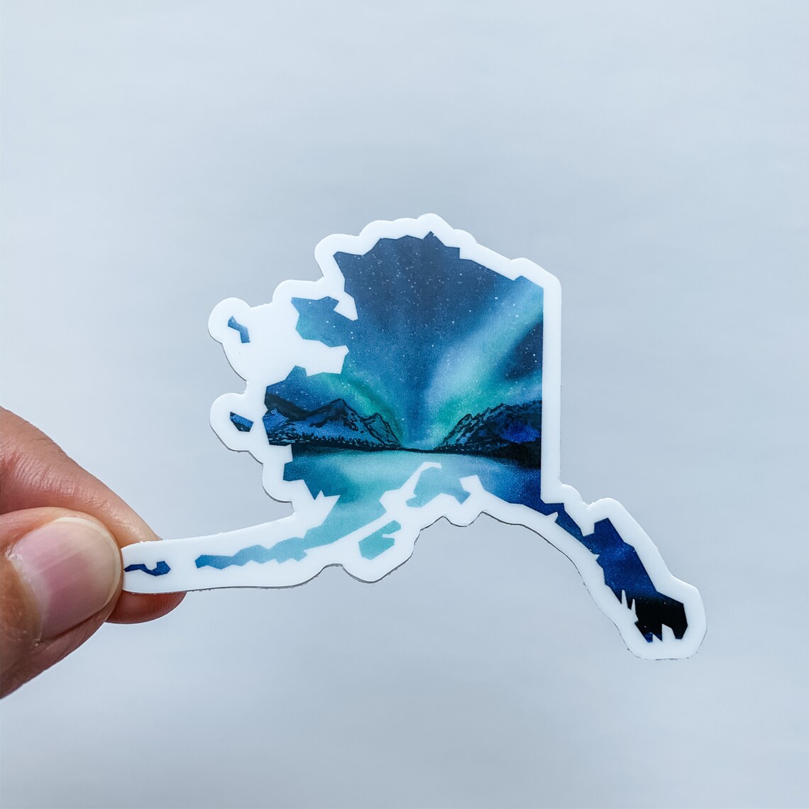 Alaska State Northern Lights Sticker Decal Vinyl RV Car - Etsy