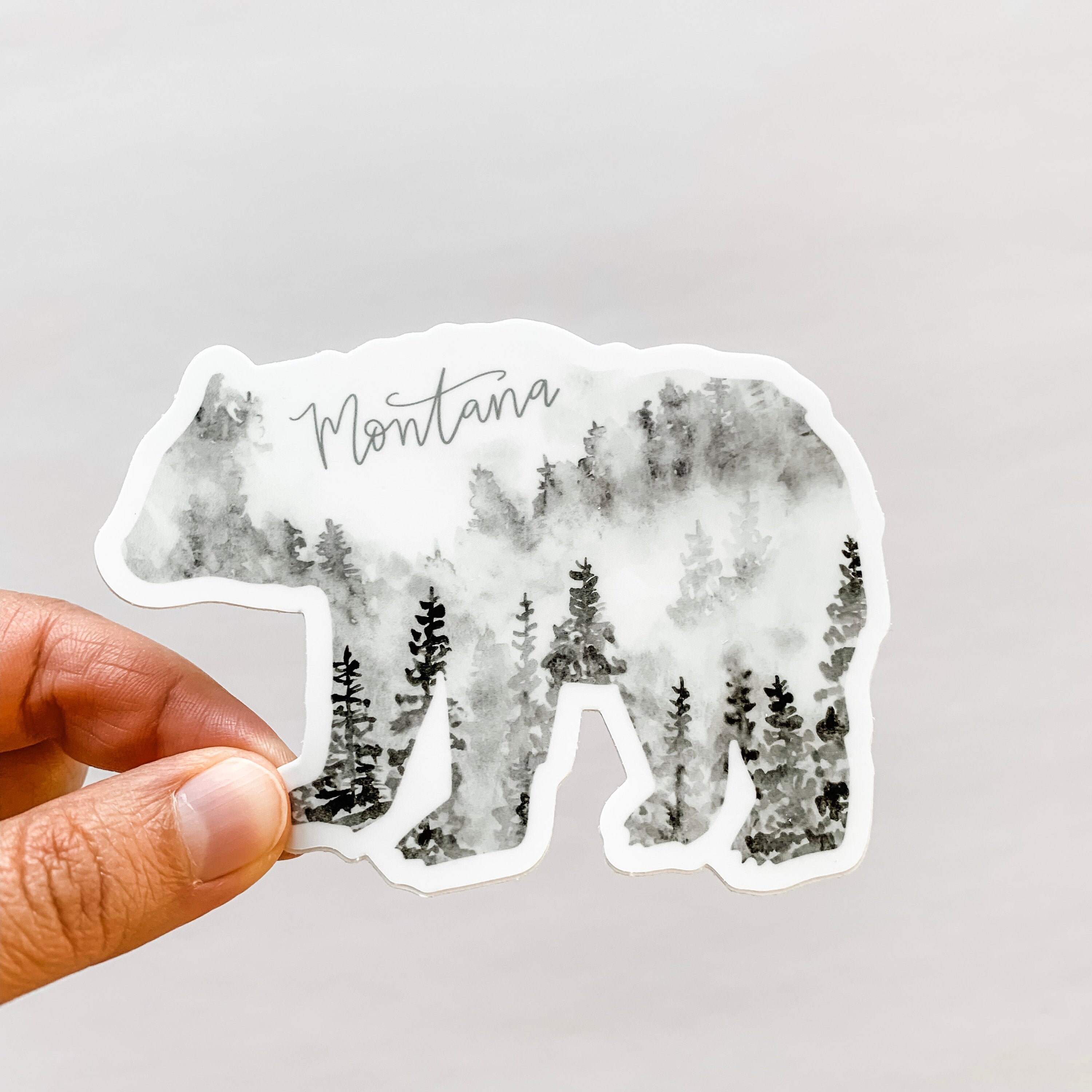 Montana State Forest Bear Black Sticker Decal vinilo RV - Etsy España