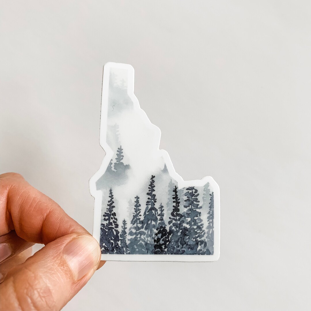 Idaho State Forest Gray Sticker Decal - Vinyl Sticker, RV Car Laptop ...