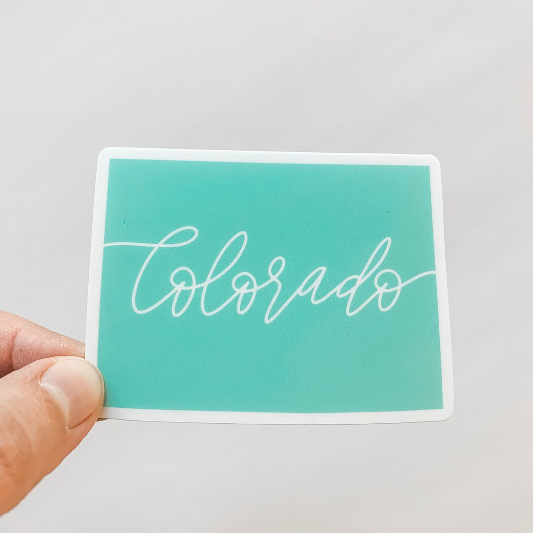 Colorado State Mint Green Sticker Decal - Vinyl, RV Car Decal Laptop ...