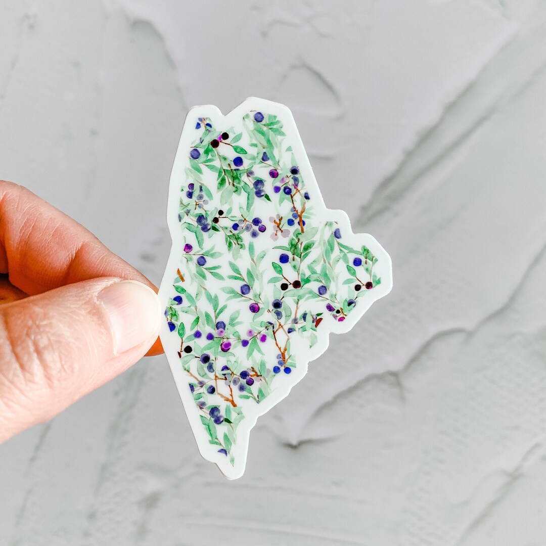 Maine State Blueberries Sticker Decal - Vinyl, RV Car Laptop Sticker ...