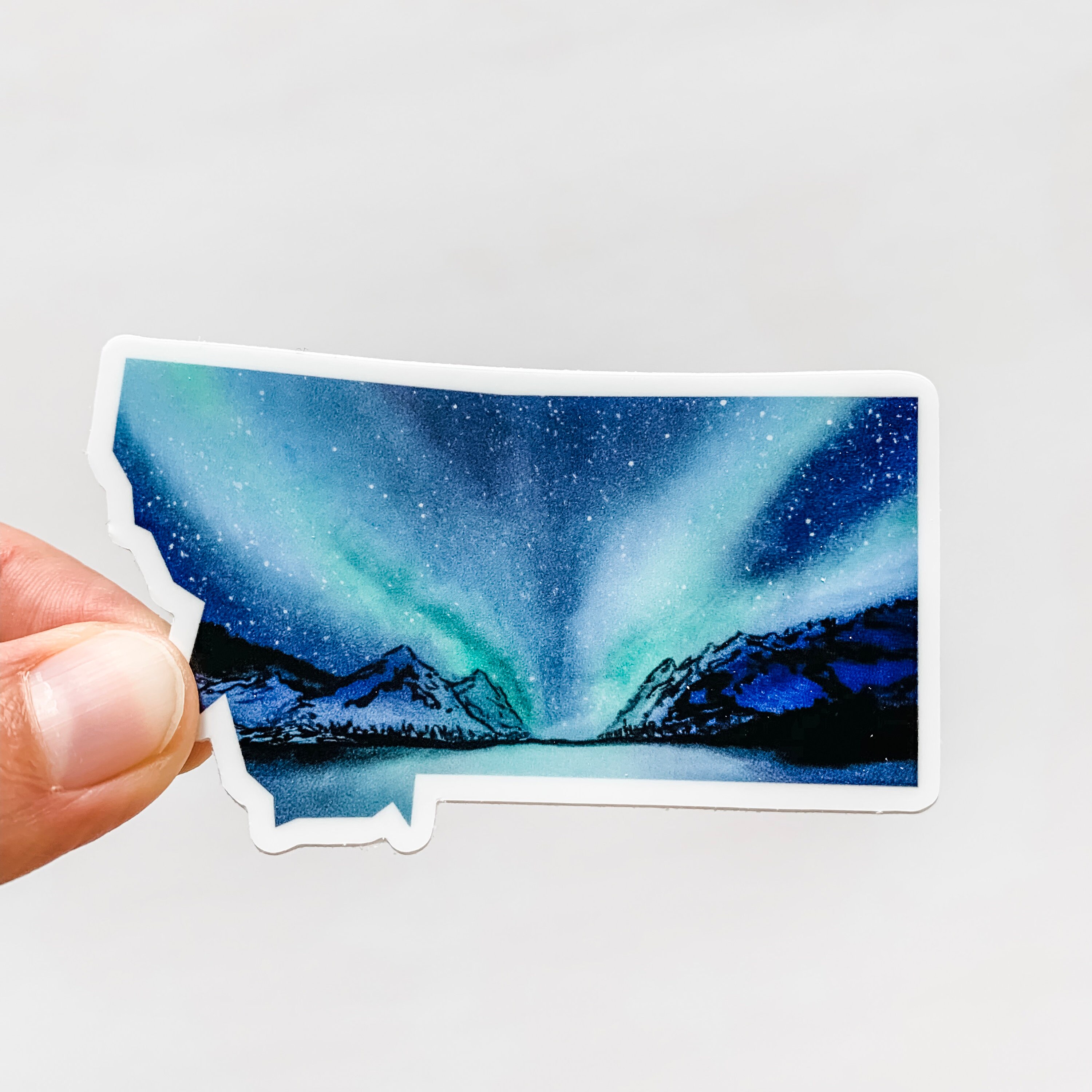 Montana State Northern Lights Sticker Decal Vinyl RV Car | Etsy