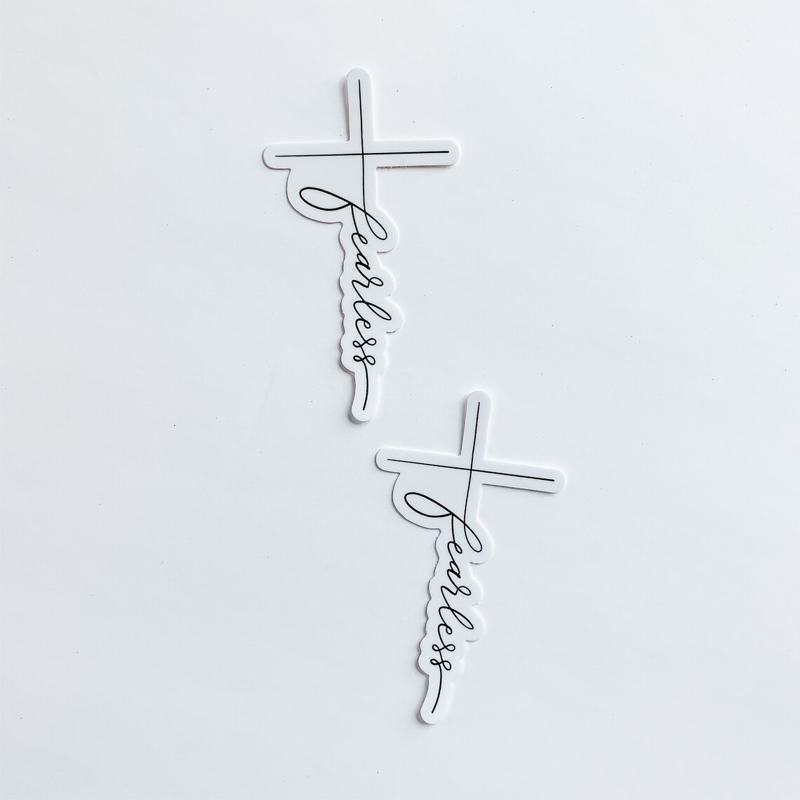 Fearless Cross Hand Lettered Sticker Decal Vinyl RV Car | Etsy