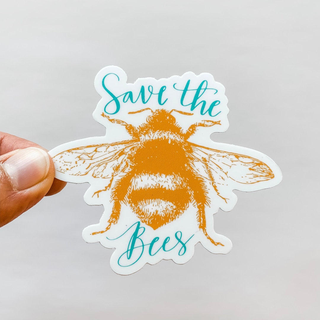 Save the Bees Sticker Decal - Vinyl, RV Car Laptop, Water Bottle ...