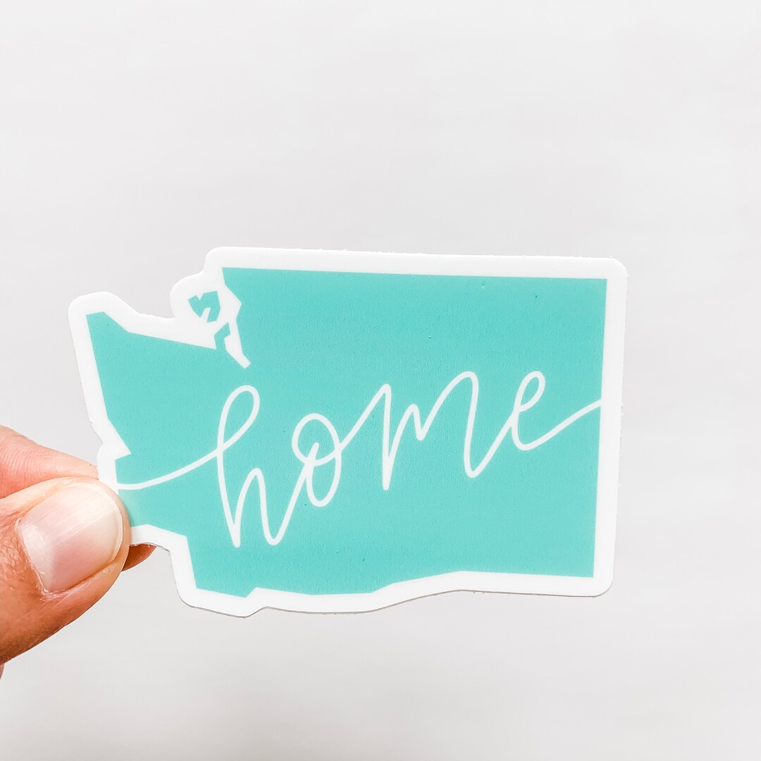 Washington State Home Mint Green Sticker Decal - Vinyl, RV Car Decal ...