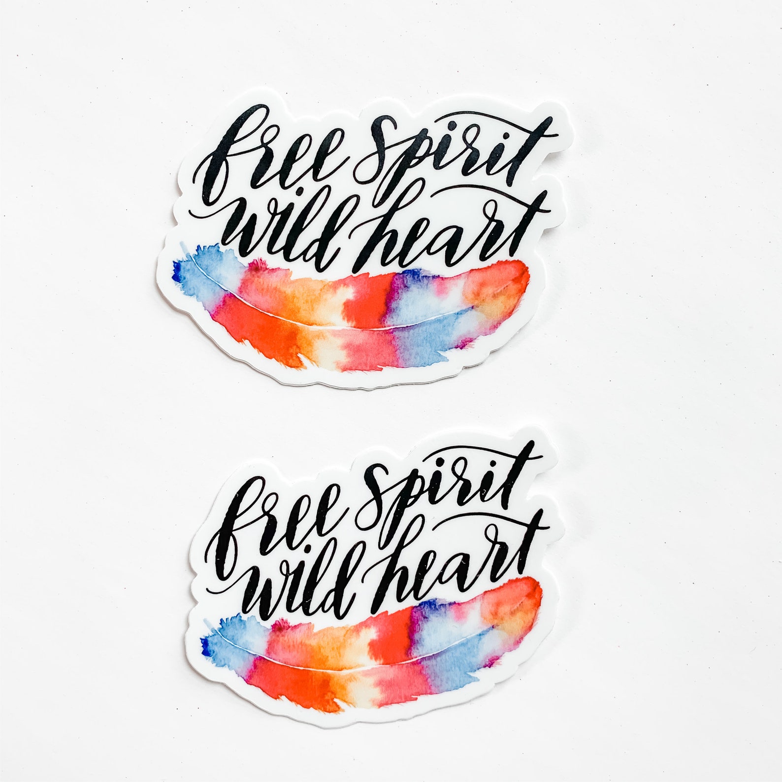 Free Spirit Wild Heart Feather Sticker Decal Vinyl Sticker - Etsy