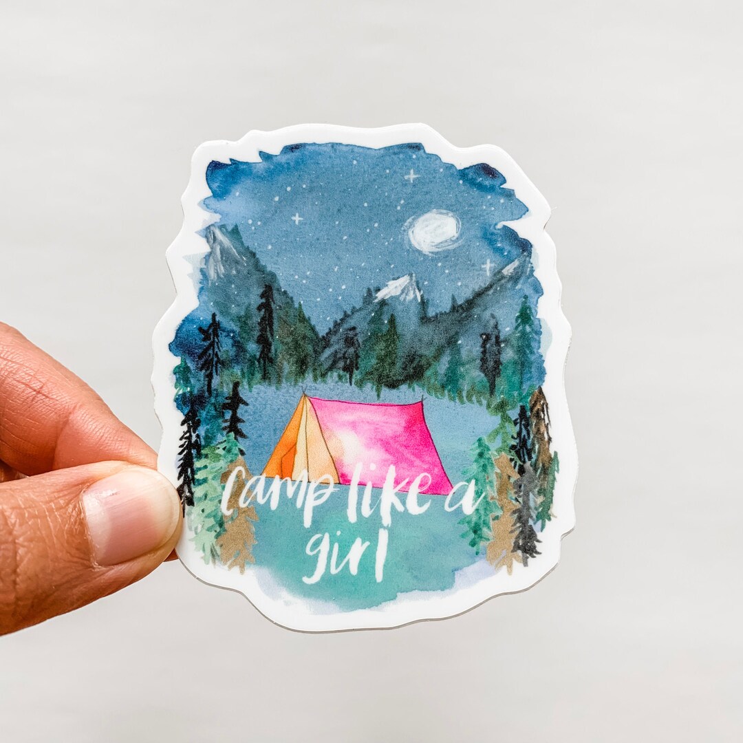 Camp Like A Girl Sticker Decal - Vinyl, RV Decal Car Decal Laptop ...