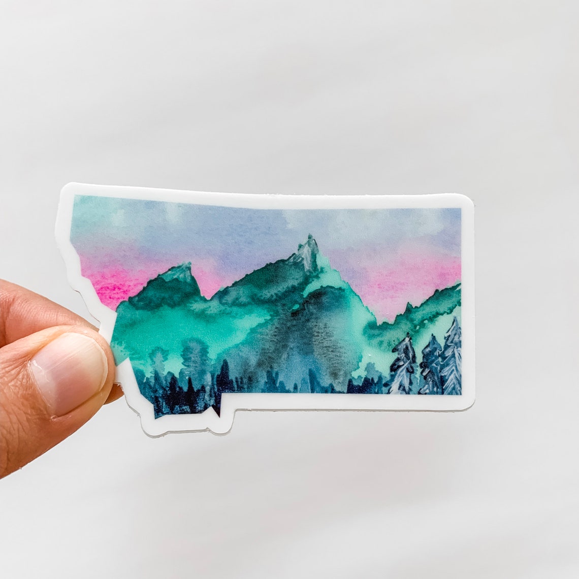 Montana State Mountains Sticker Decal Vinyl RV Decal Car | Etsy