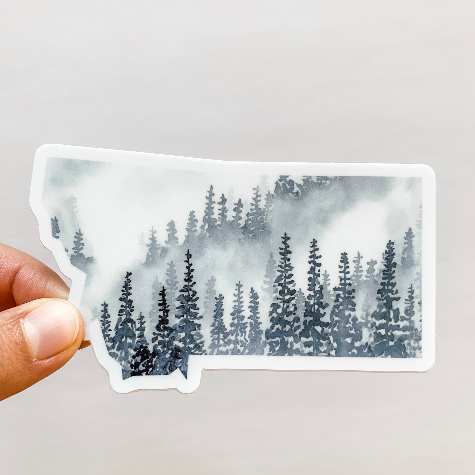 Montana State Forest Gray Sticker Decal Vinyl RV Car Laptop - Etsy