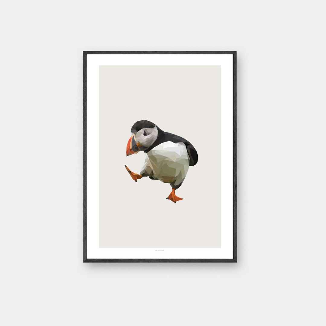 Dancing Puffin Poster, A4, A3 - Etsy