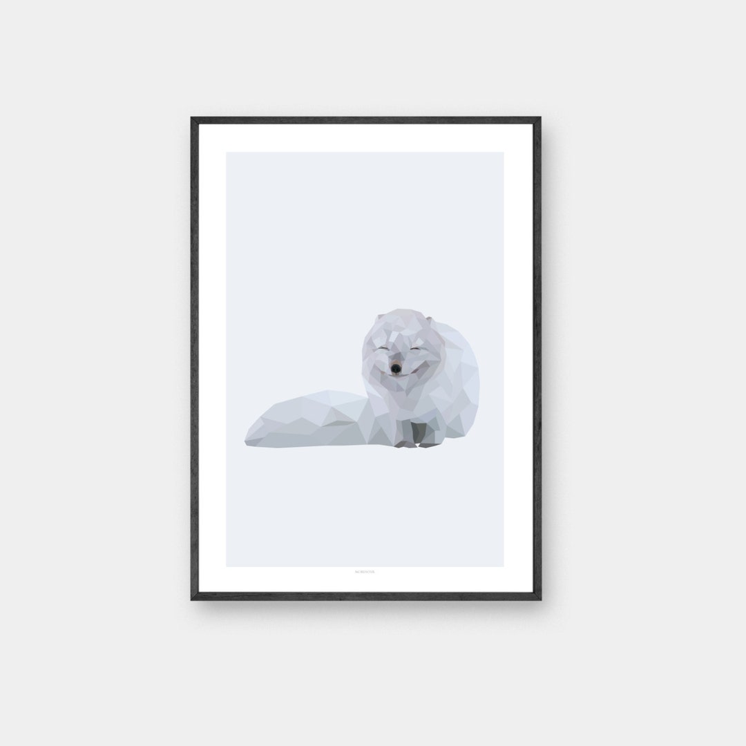 Arctic Fox Poster - Etsy