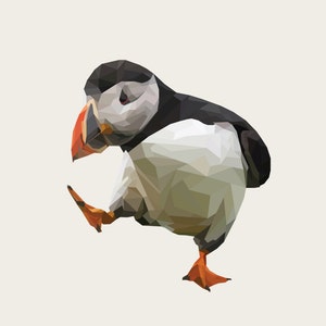 Dancing Puffin Poster, A4, A3 - Etsy