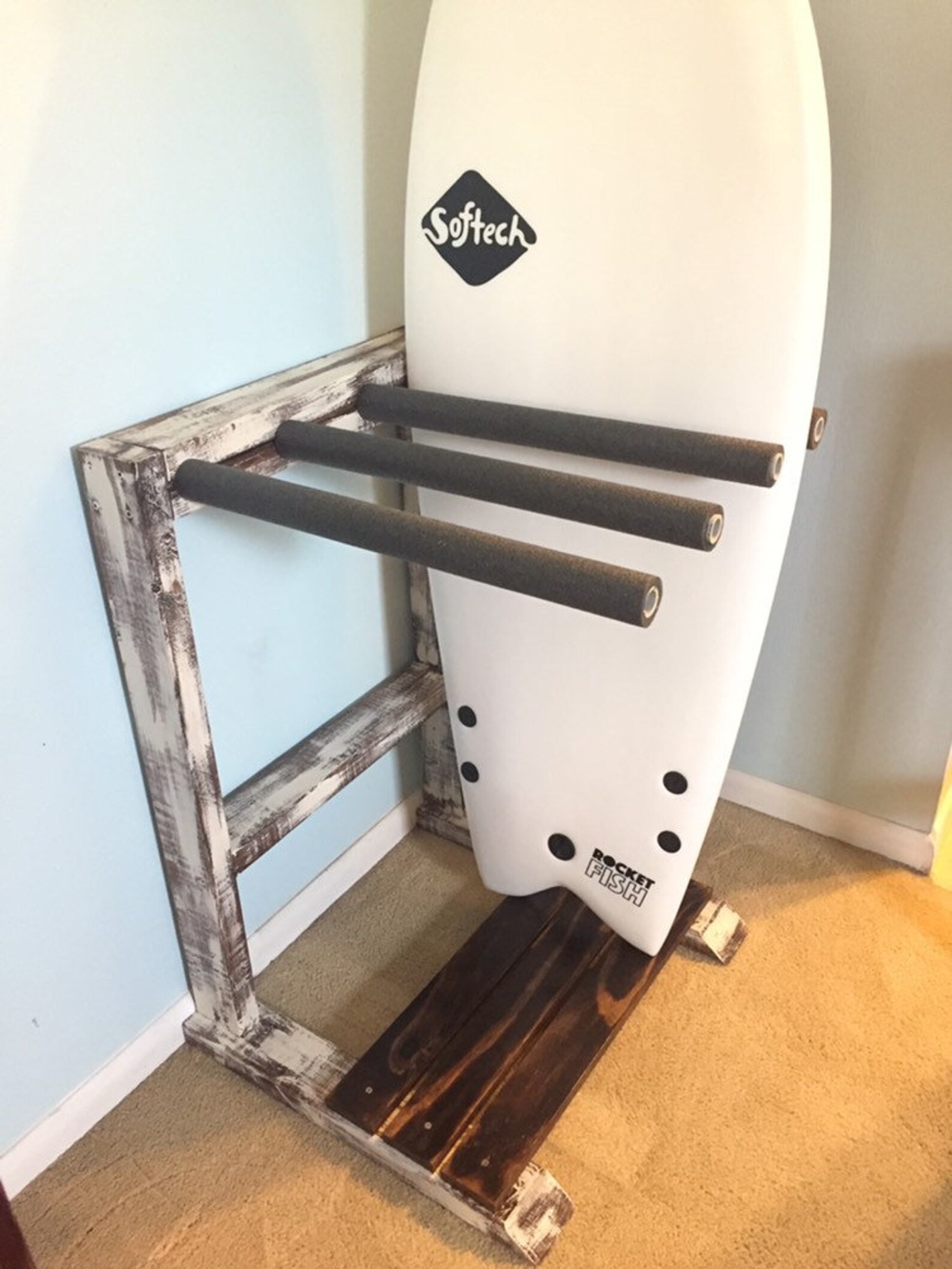 Beachy Distressed VERTICAL Surfboard Rack - Etsy