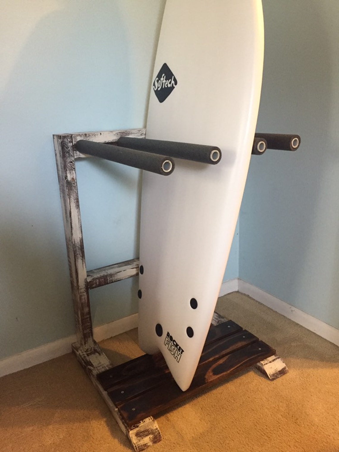 Beachy Distressed VERTICAL Surfboard Rack - Etsy
