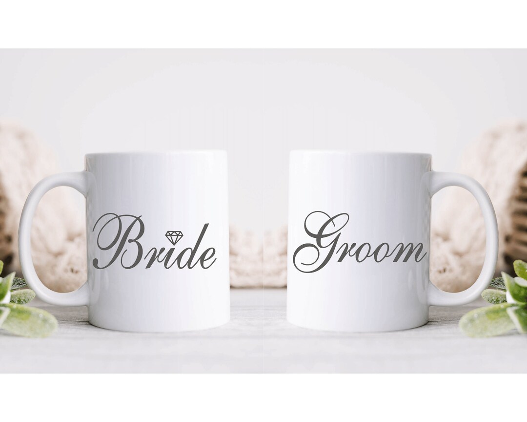 Bride and Groom Cup - Personalized Wedding Cup - Bride Cup - Groom Mug ...