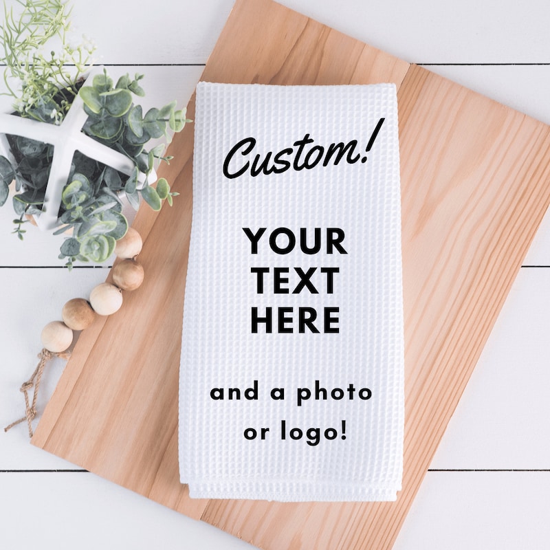 Personalized Hand Towel With Logo - Etsy