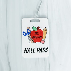 Personalized Classroom Pass Set - Classroom Decor - Boys Room Pass ...