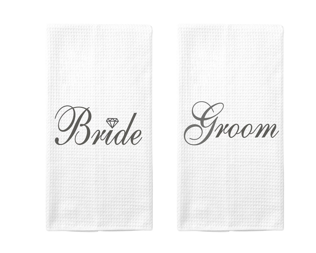Bride and Groom Towel Set - Personalized Wedding Towel - Bachelor Party ...