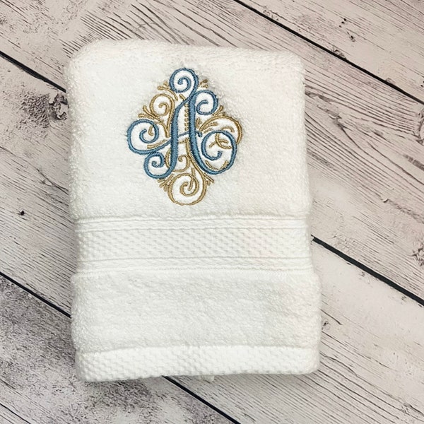 Monogram Hand Towel - Etsy