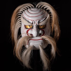 Mountain God Japanese Noh Mask | Yamanokami | Hand Carved Hand Painted ...