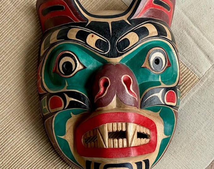 Vintage Masks, Native American Mask, Pacific Northwest Mask, Folk Art ...