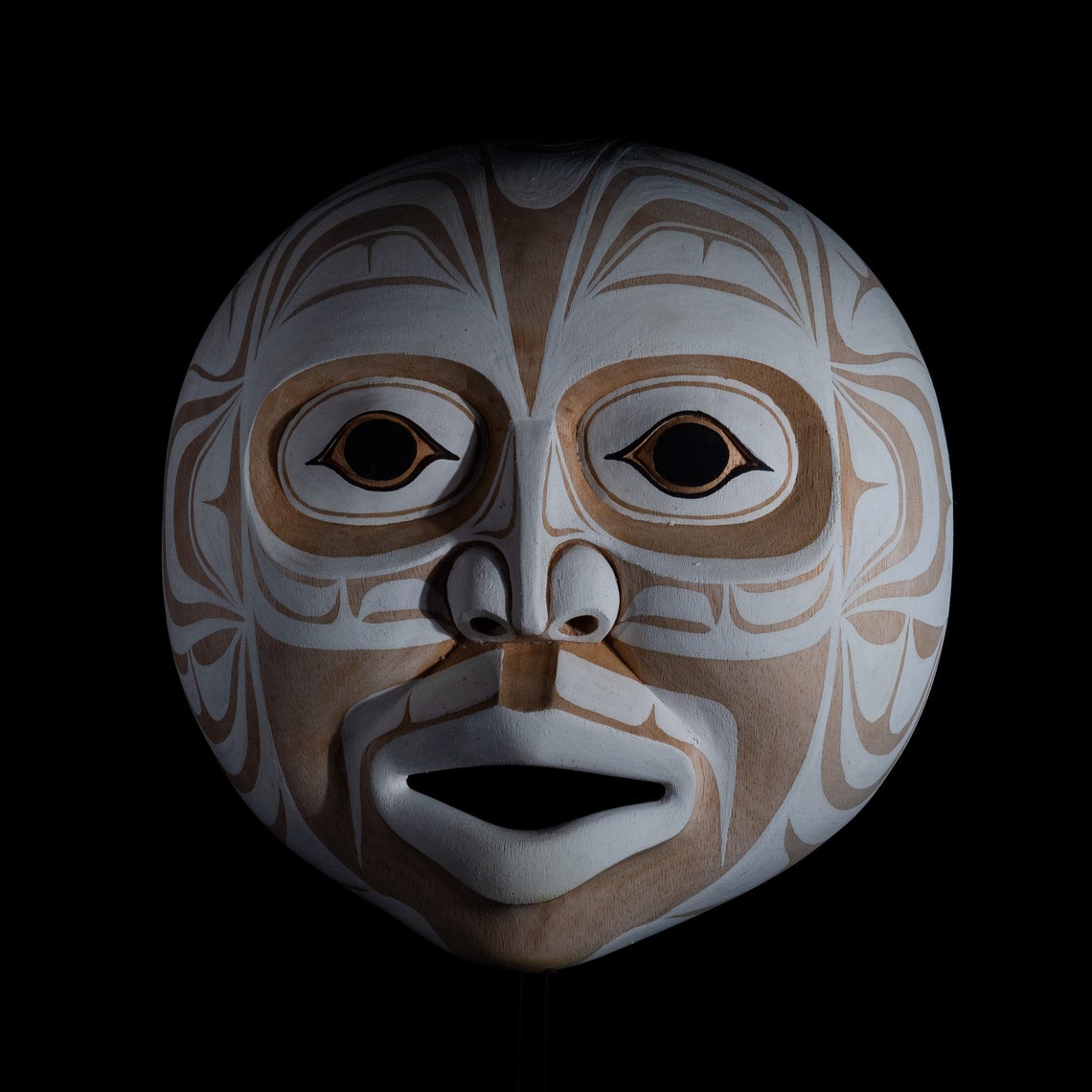 Moon Spirit Mask Pacific Northwest First Nations Style. Hand - Etsy
