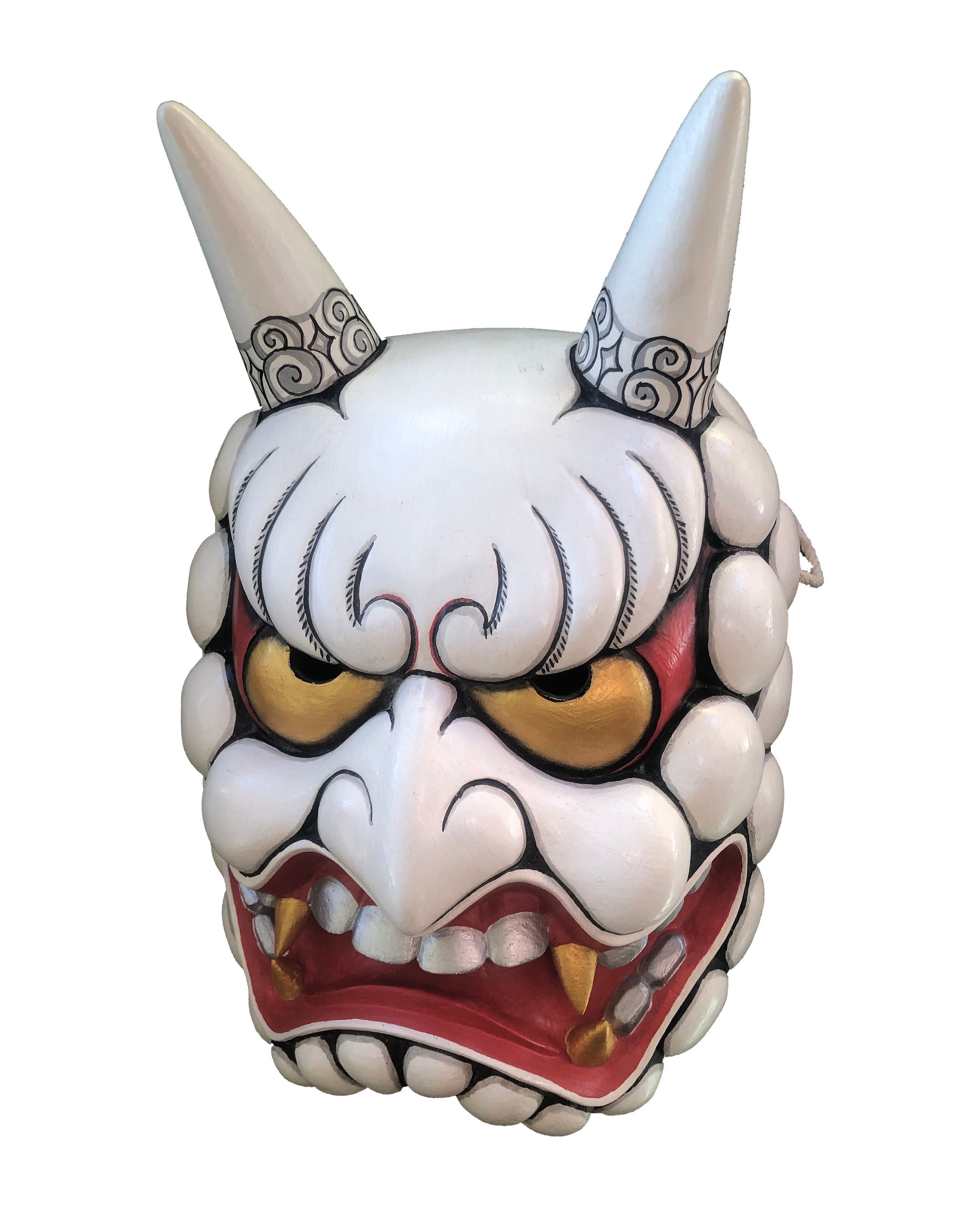 Great Devil God Noh Mask | Daikijin Japanese Theater Mask | Hand Carved ...