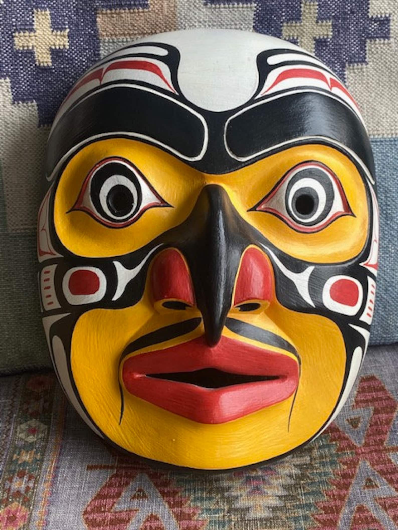 Sun Hawk Ceremonial Mask | Tsimshian Pacific Northwest Tribal Style ...
