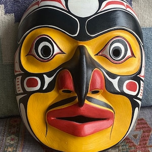 Sun Hawk Ceremonial Mask | Tsimshian Pacific Northwest Tribal Style ...