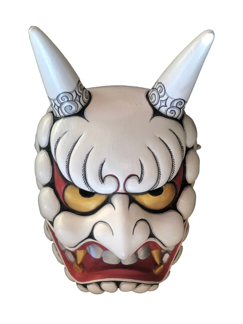 Great Devil God Noh Mask | Daikijin Japanese Theater Mask | Hand Carved ...