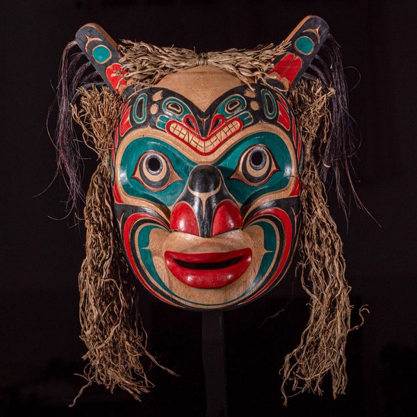 Wooden Carved Indian Mask - Etsy
